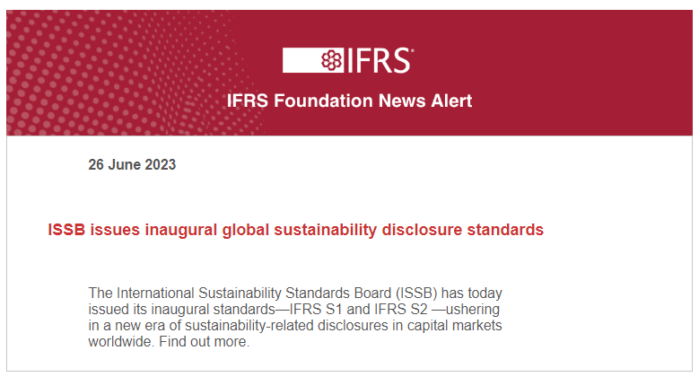 A new global ESG standard! ISSB publishes "General Requirements for ...
